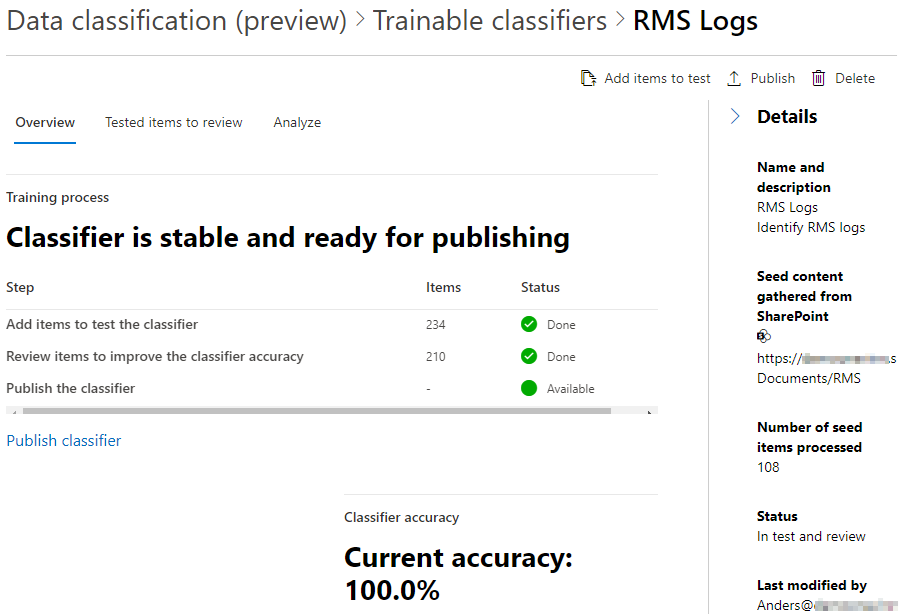 Trainable classifier | IT-Säkerhetsguiden